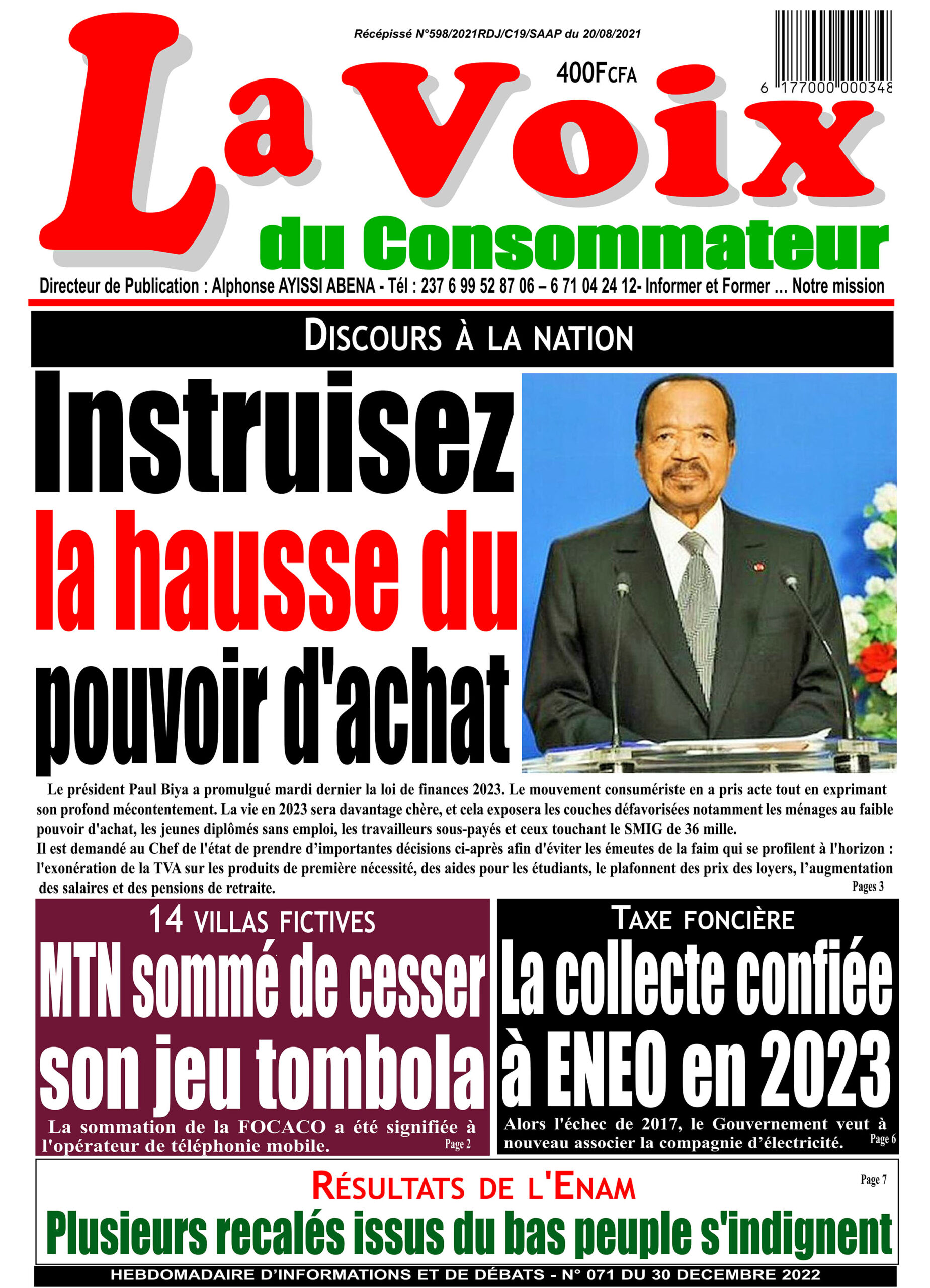 Télécharger votre journal La Voix du consommateur du 30 décembre 2022 ...